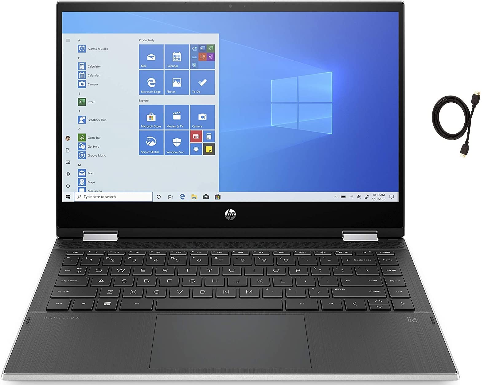 HP 2023 Pavilion x360 14" FHD IPS Touchscreen Premium 2-in-1 Laptop, 11th Gen Intel 4-Core i5-1135G7 Upto 4.2GHz, 8GB RAM, 1TB PCIe SSD, Windows 11 Home + HDMI Cable, Silver