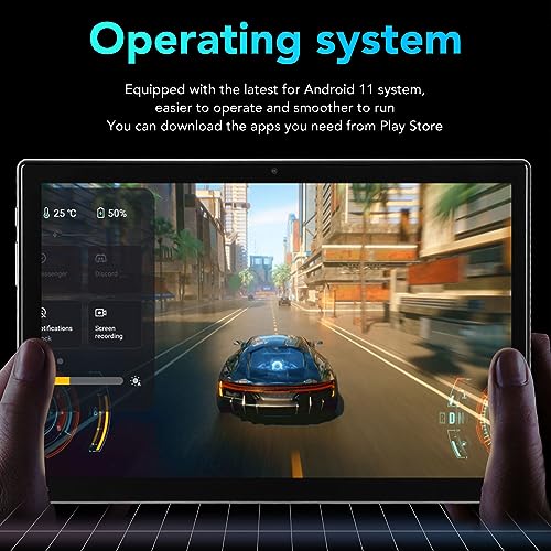 HEEPDD Tablet PC, 10.1 Inch Screen Gaming Tablet Octa Core CPU 12GB 256GB Memory 8MP 20MP Camera US Plug 100-240V with Keyboard Headphone for Family (#3)