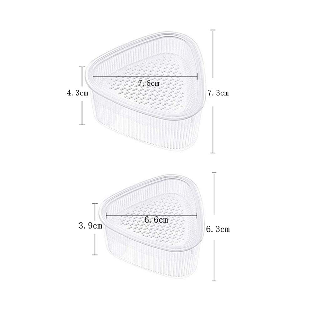 JINYONGXING Triangle Sushi Mold Onigiri Maker Bento Press Mold Diy Tool Triangle Rice Ball Sushi Make MoldKitchen Accessories(6 Pcs)
