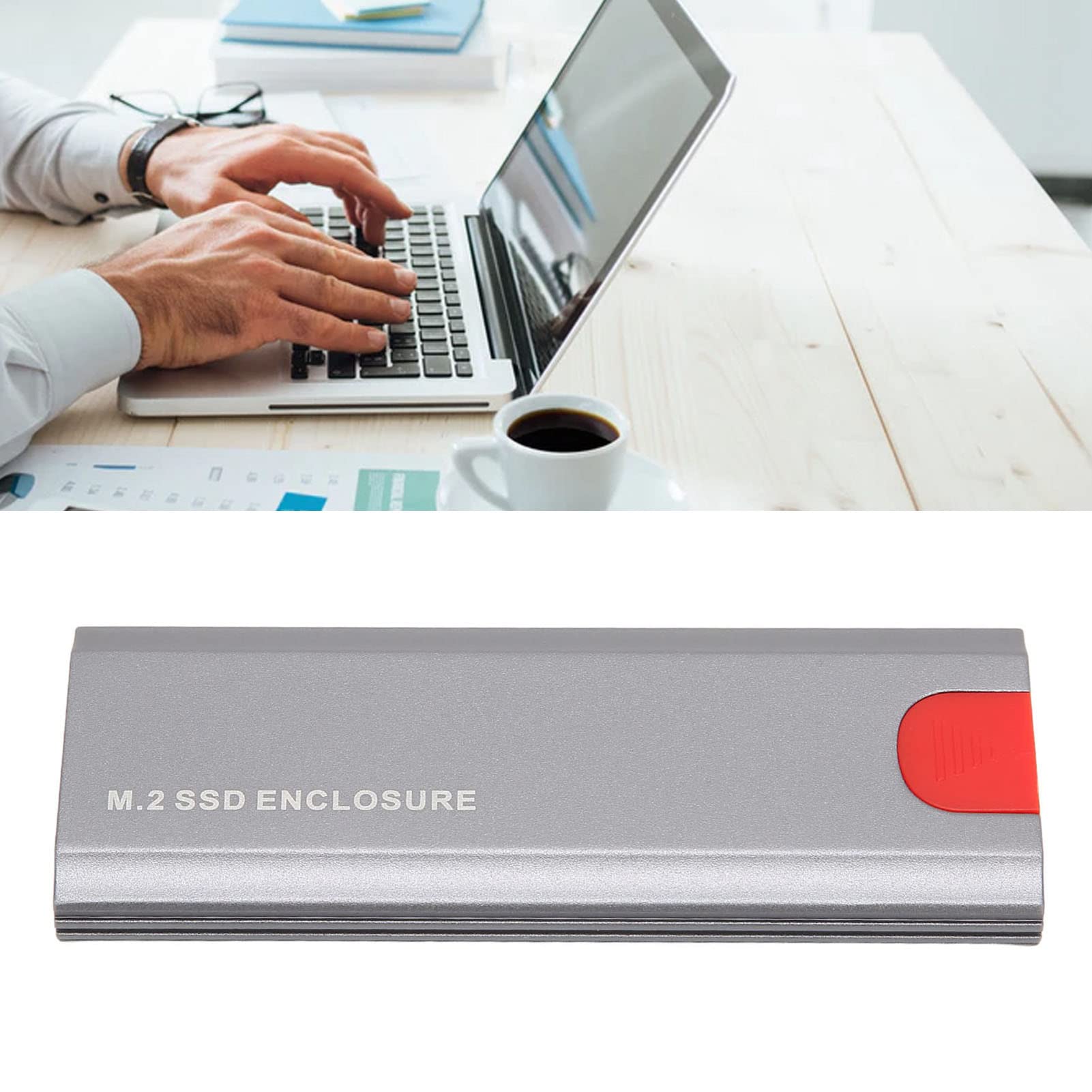 M.2 NVME SSD Enclosure, Ultrathin M.2 SSD Enclosure for 2280 SSDs Dark Grey