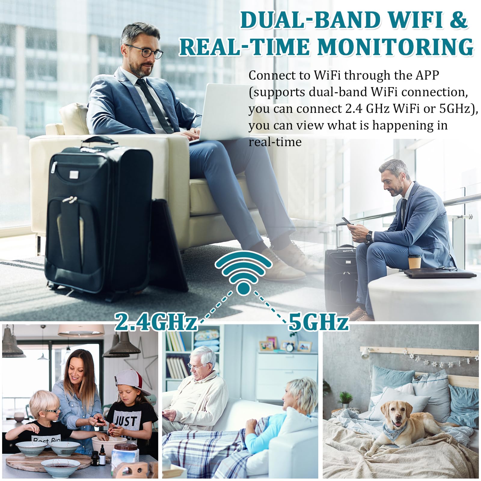 Hidden Camera Photo Frame, 1080P Spy Camera with WiFi Real-Time, Motion Detection Video Picture Frame Camera, Nanny Cam Mini Camera for Office Home Security