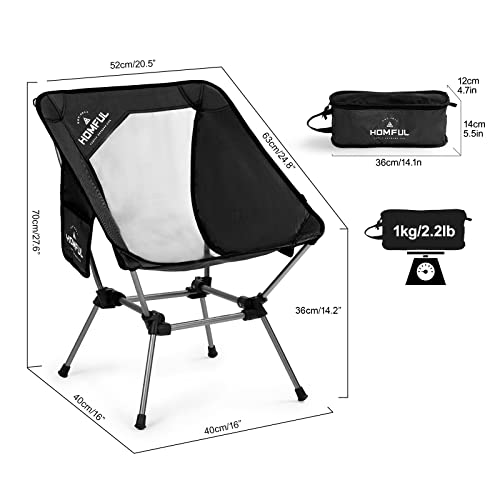 HITORHIKE Camping Chairs for Adults Folding Camp Chair-10-Second Install,Breathable Fabric, Portable Bag,Lightweight Perfect for Camping,Beach,Backpacking Picnic,Supports 330 Lbs (Black 2pcs)