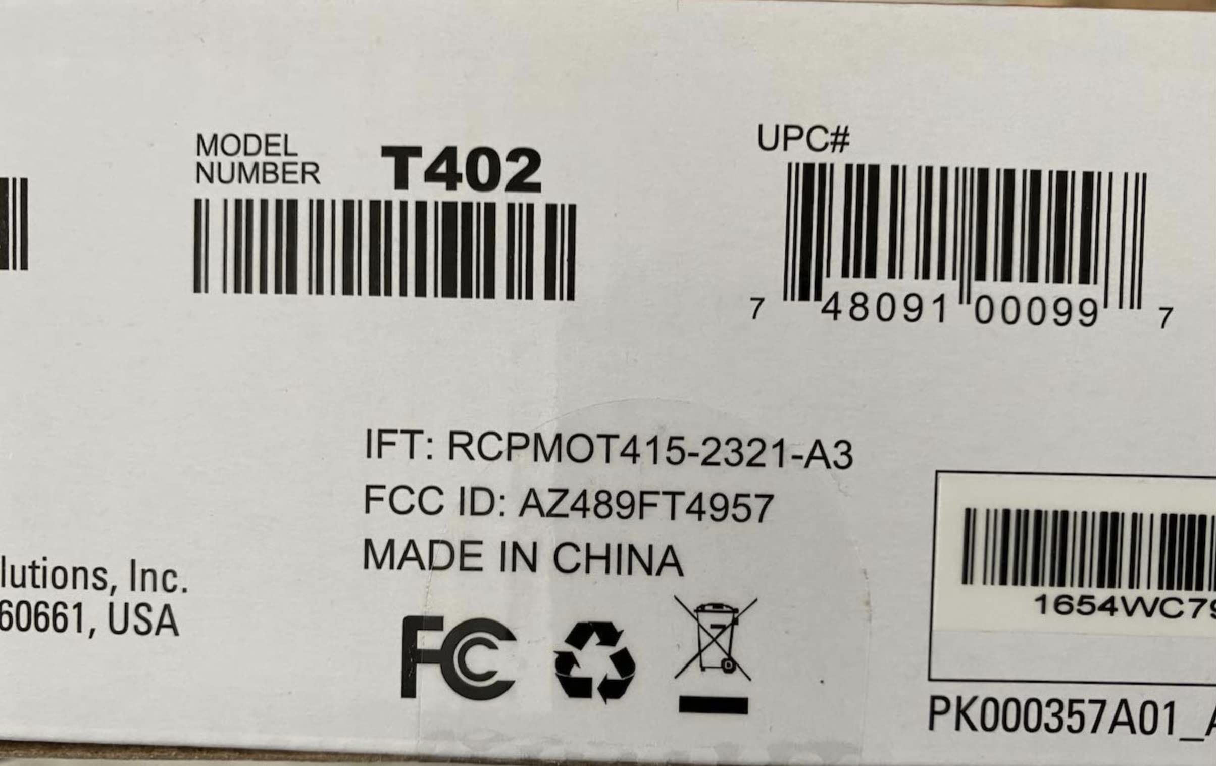 Motorola Talkabout T402 Radio 4-Pack with PTT Earpieces
