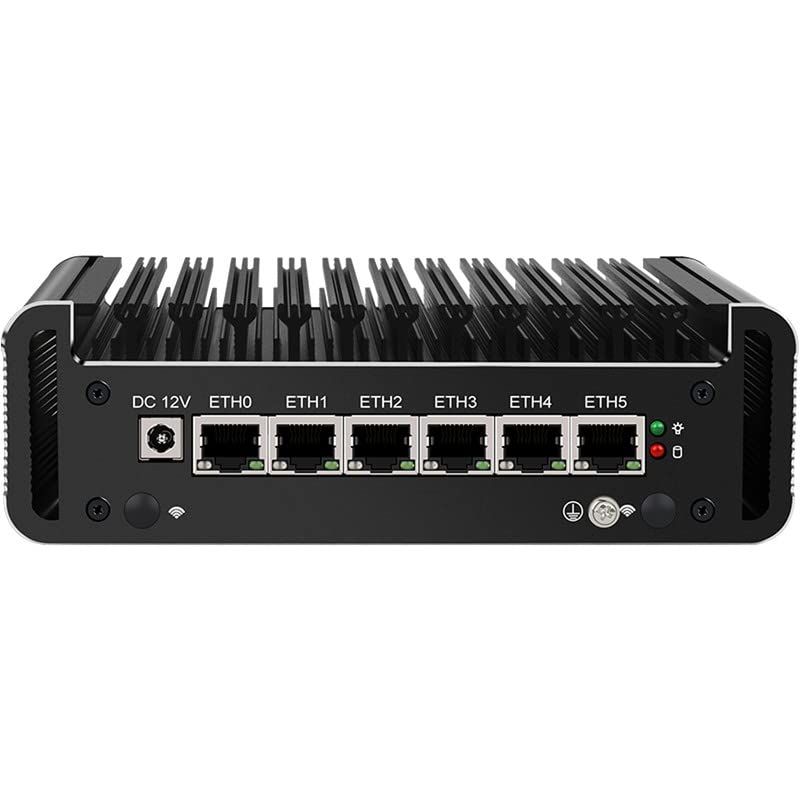 Kikusenko Firewall Micro Appliance, Mini PC Celeron N5105 Quad Core, 4 lntel i226-V 2.5Gbe LAN, AES-NI, Barebone, Soft Router, VPN, 8GB RAM 128GB SSD