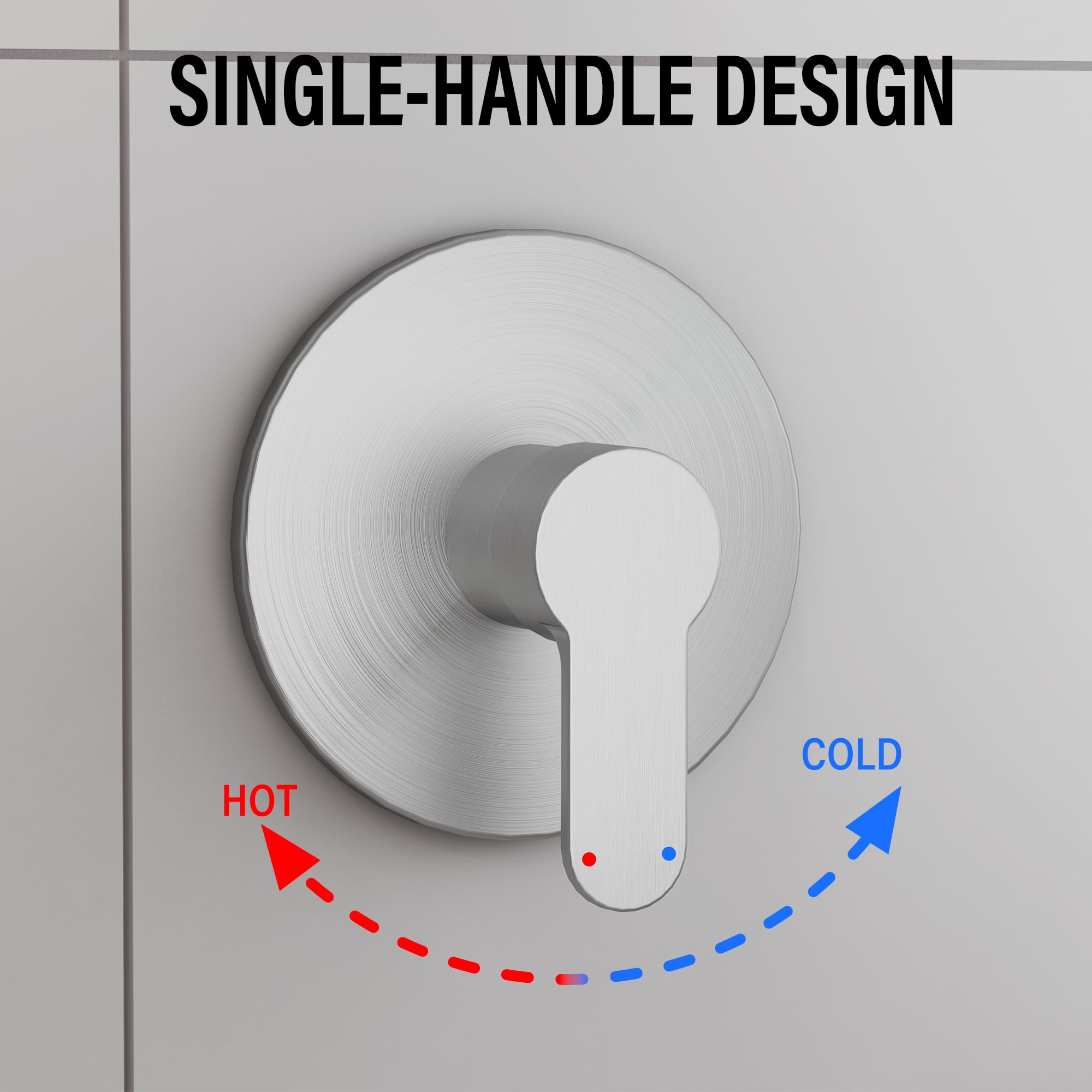 HomGoo Shower Faucet Set with Valve, Shower Faucets Sets Complete(Valve Included) with 6 Inch High-Pressure Rian Shower Head,Brushed Nickel
