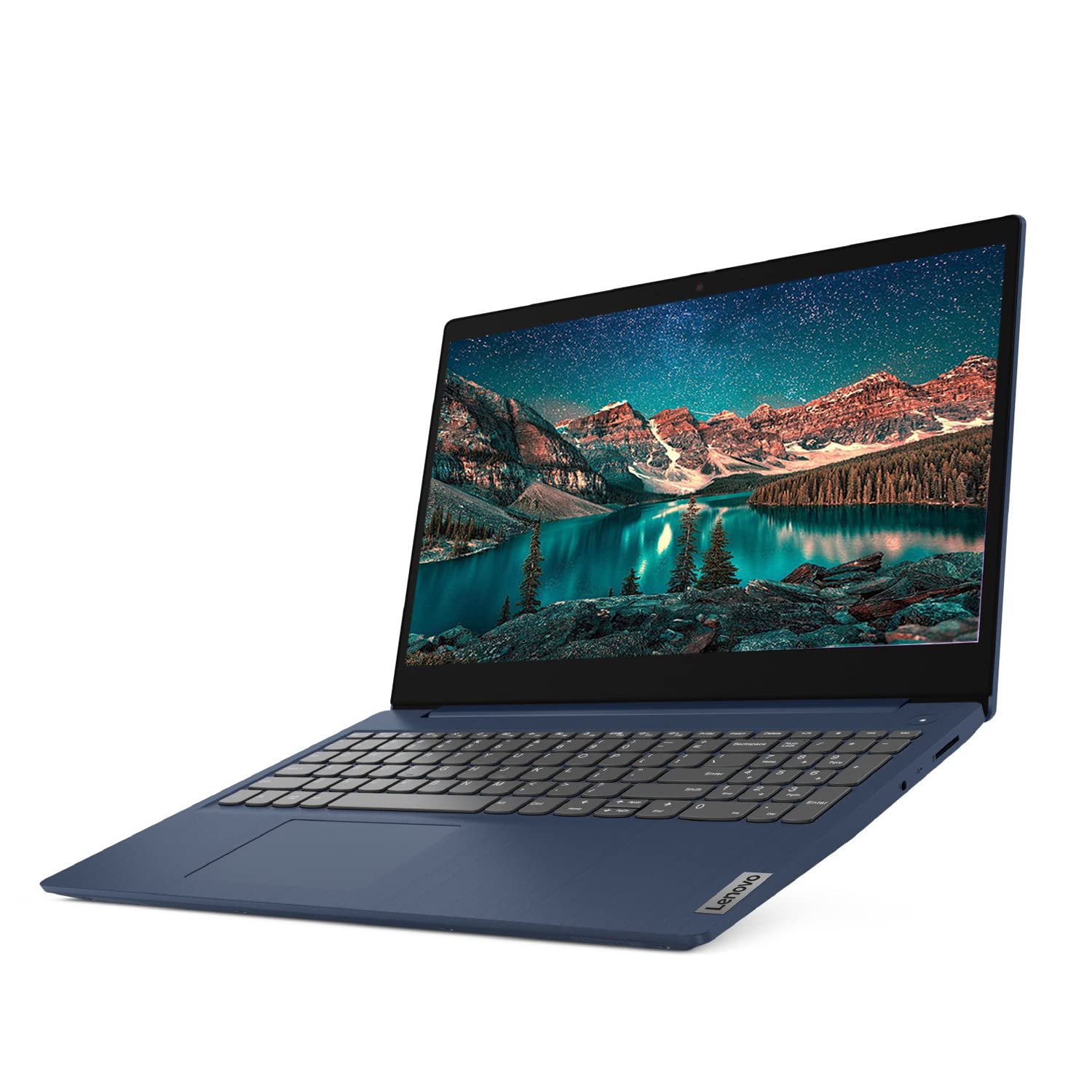 Lenovo IdeaPad 3i Laptop, 15.6โ FHD, 11th Gen Intel Core i3-1115G4 Processor, 8GB DDR4 RAM, 256GB PCIe NVMe SSD, Fingerprint Reader, SD Card Reader, HDMI, Webcam, Windows 10 Home, Blue