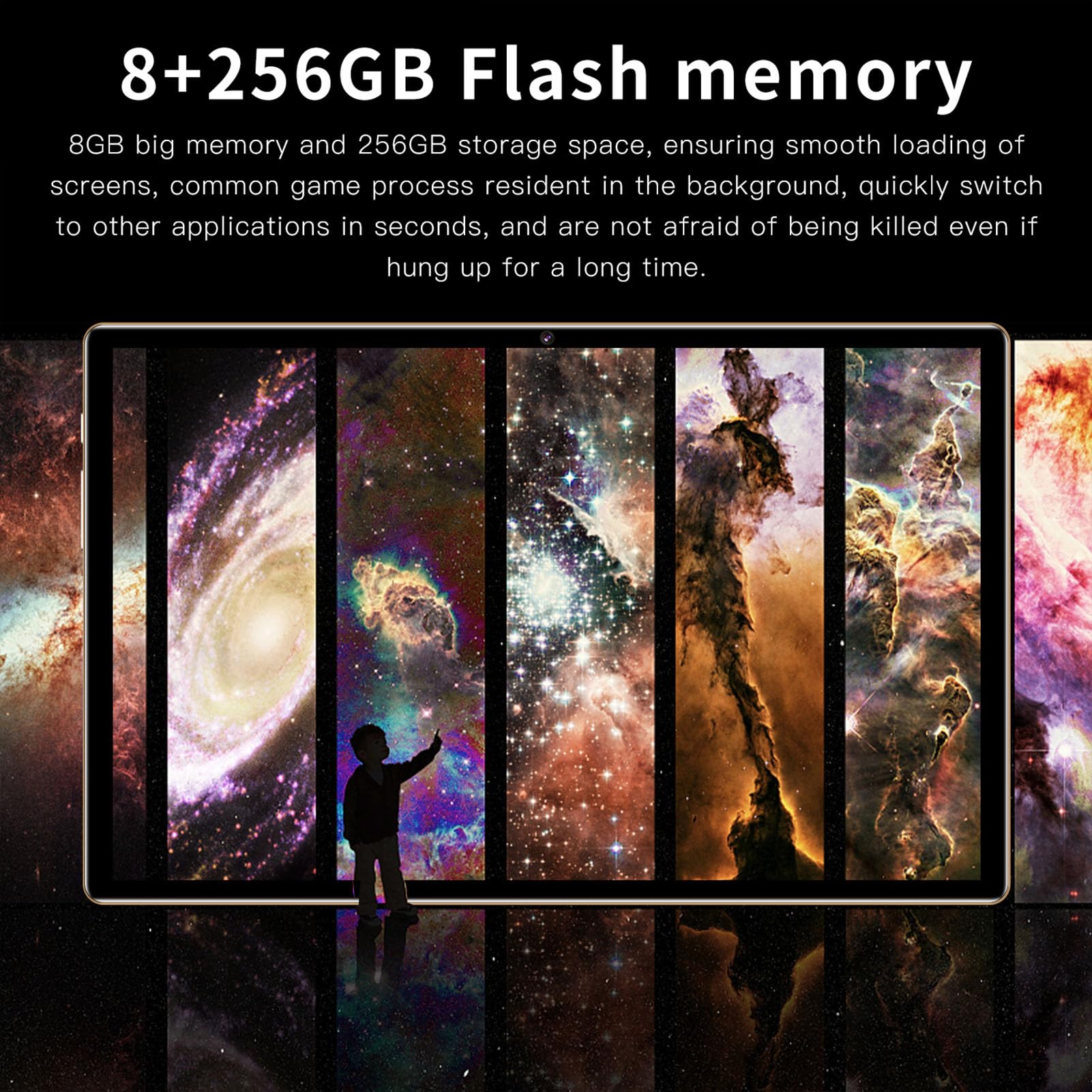 Gugxiom 10.1 Inch Android 12 Tablet, 2 in 1 Tablet, 8GB RAM 256GB ROM Octa Core Storage, Dual SIM Card Slot with Keyboard, 13MP Camera, 7000mAh Battery, GPS, Bluetooth, WiFi (US Plug)