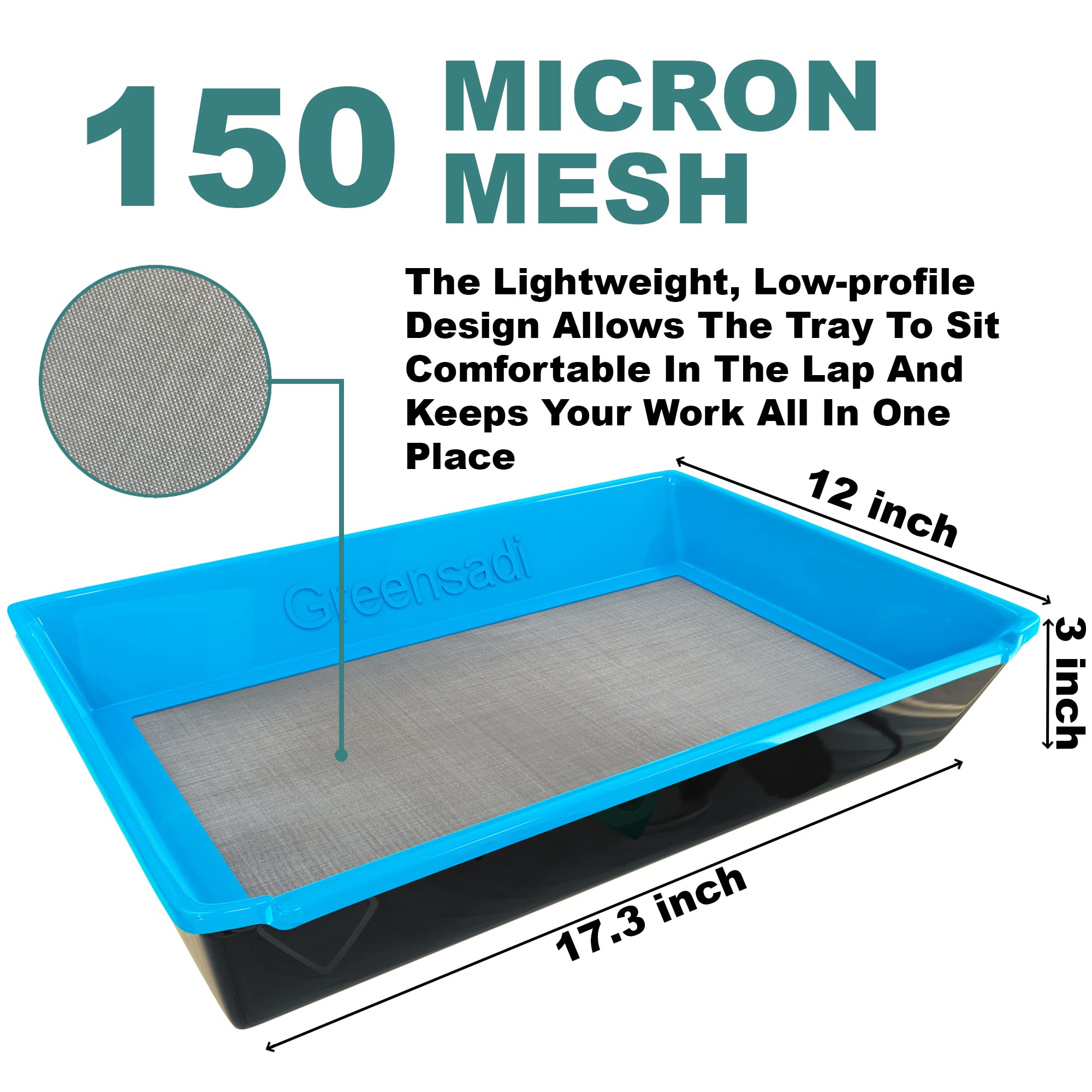 Greensadi Trim Tray – Durable Trimming Tray Premium Quality Set w/ 2-Tier Tray with Humidity Meters
