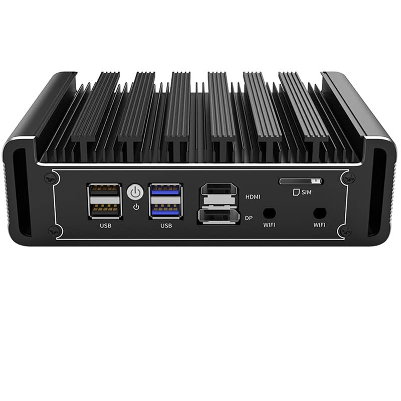 KingnovyPC Firewall Micro Appliance, 4 Port i226 2.5G LAN Fanless Mini PC Pentium Gold 7505,4*USB,HDMI,DP Gigabit Ethernet AES-NI VPN Router Openwrt Barebone