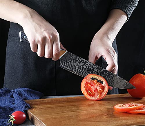 HAYUMO Ultra Sharp Knife with Blade. Knife Sharpener, Finger Guard and Gift Box Included with This Premium Chef Knife | The Best Knife for Kitchen and & Restaurants.
