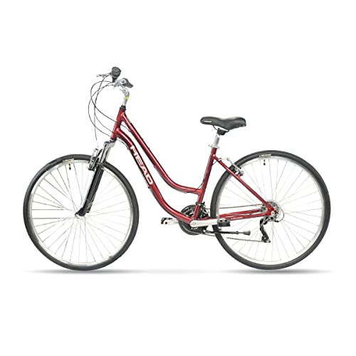 Head Strada 700c Step-Through Comfort Bike Maroon in 2 Sizes
