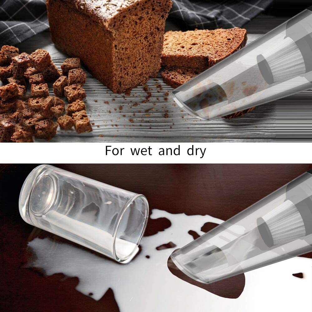 Handheld Vacuum Cleaner, Cordless Vacuum Cleaner, Rechargeable Car Vacuums 120W 6000PA Strong Suction, Wet & Dry Cleaning