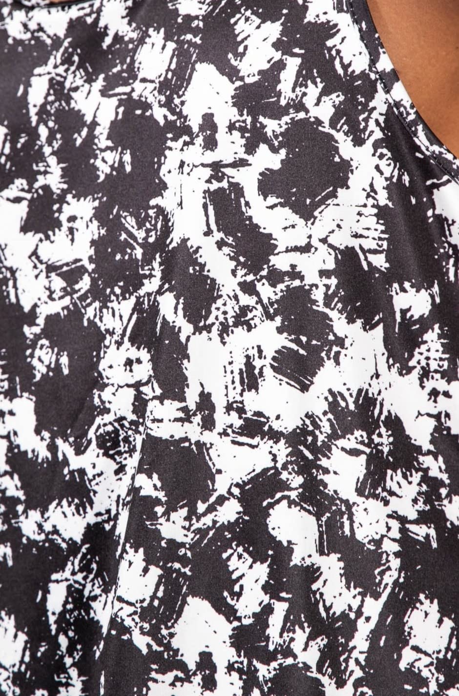 Jed North Men's Graphic Bodybuilding Tank Tops Gym Stringers Racerback,AbstractBlackWhite,Medium