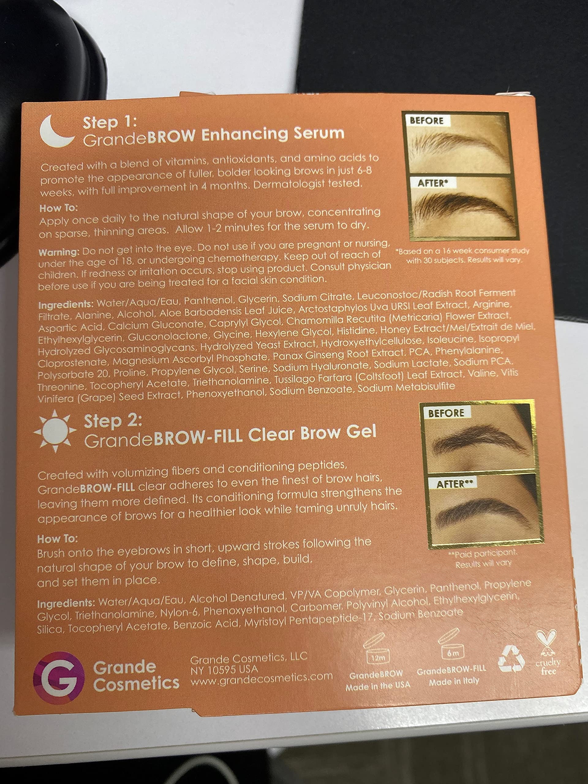 Grande Cosmetics 2-Step Brow System Set (Packaging May Vary)