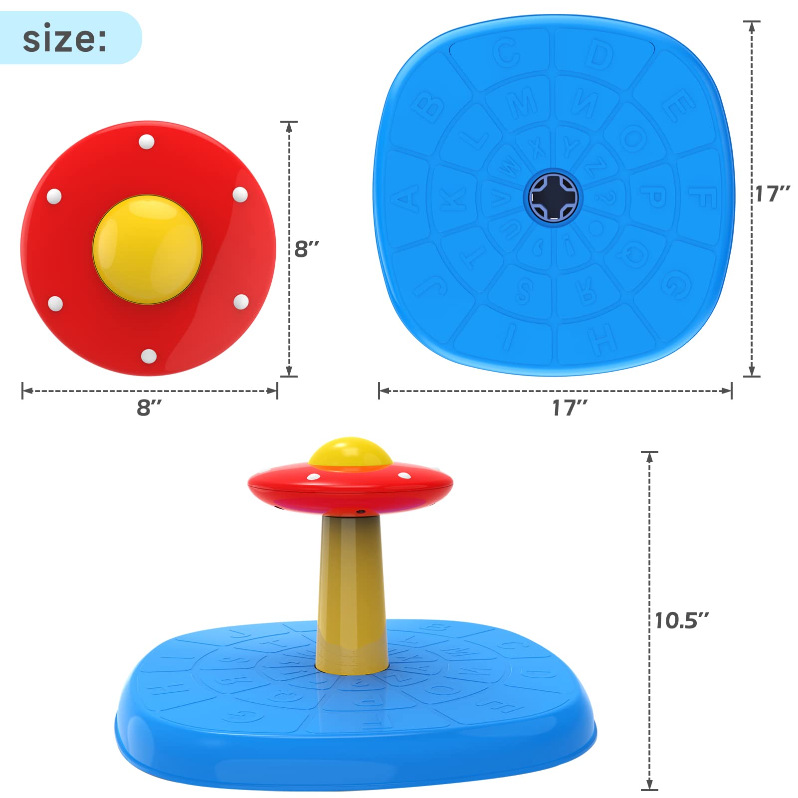 Glamore Fun and Whimsical Sit and Spin Toy for Kids - Perfect for Indoor and Outdoor Play (Navy Blue)