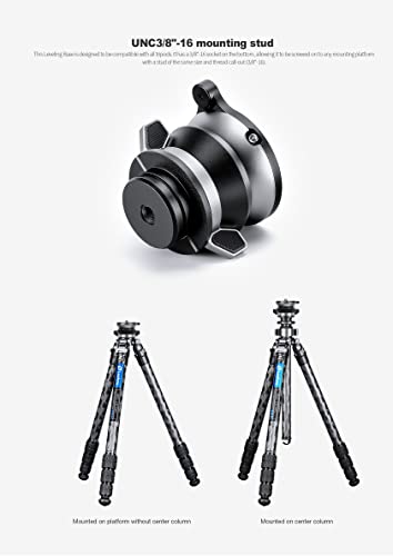 Leofoto LBQ-50S 50mm Leveling Base Half Ball Quick Adjust Leveler Head for Mr Q Ideal for LQ-284C