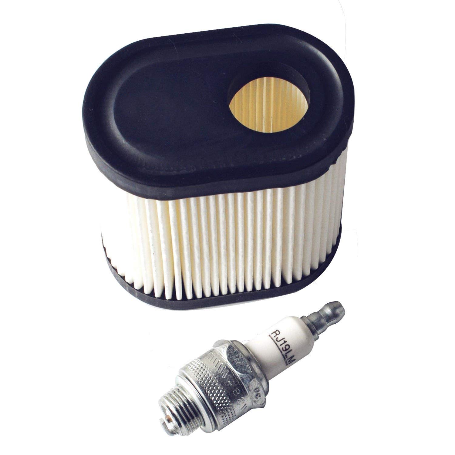 Morii 36905 Air Filter for Tecumseh RJ19LM Spark Plug Kit for Toro Recycler LEV100 LEV115 LEV120 OVRM105 OVRM65 TVS115 TVS120 5.5 HP Sears Mowers Craftsman RV115 Lawn Mower