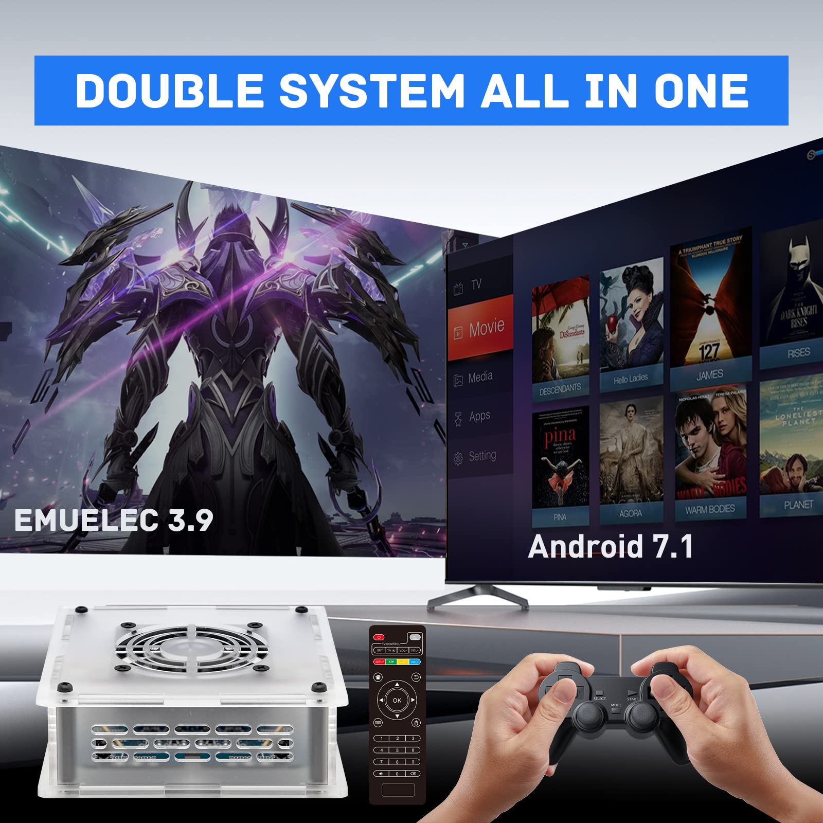Kinhank Super Console X PRO Plus, Retro Game Console 256GB Built-in 117,000+ Games, TV&Game System in 1, Video Game Console Systems for 4K TV HD/AV Output, Compatible with PS1/PSP/MAME, etc