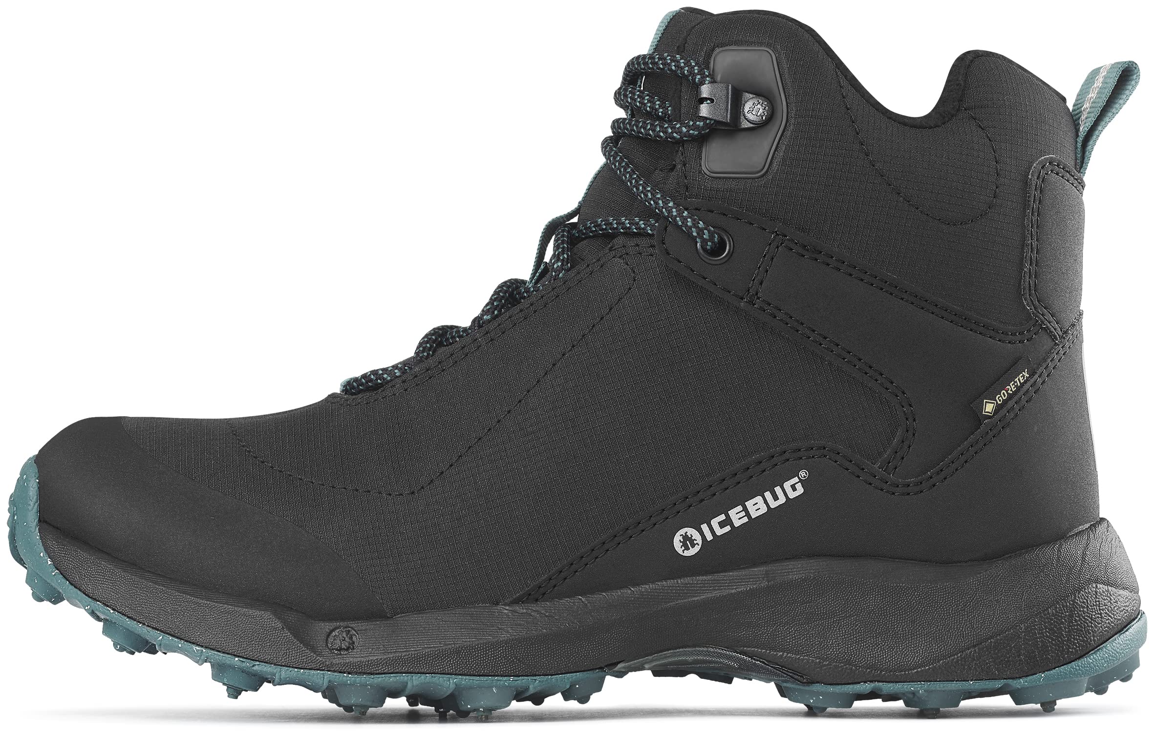 Icebug Pace3 BUGrip GTX Hiking Boot - Women's, Black/Teal, 8.5