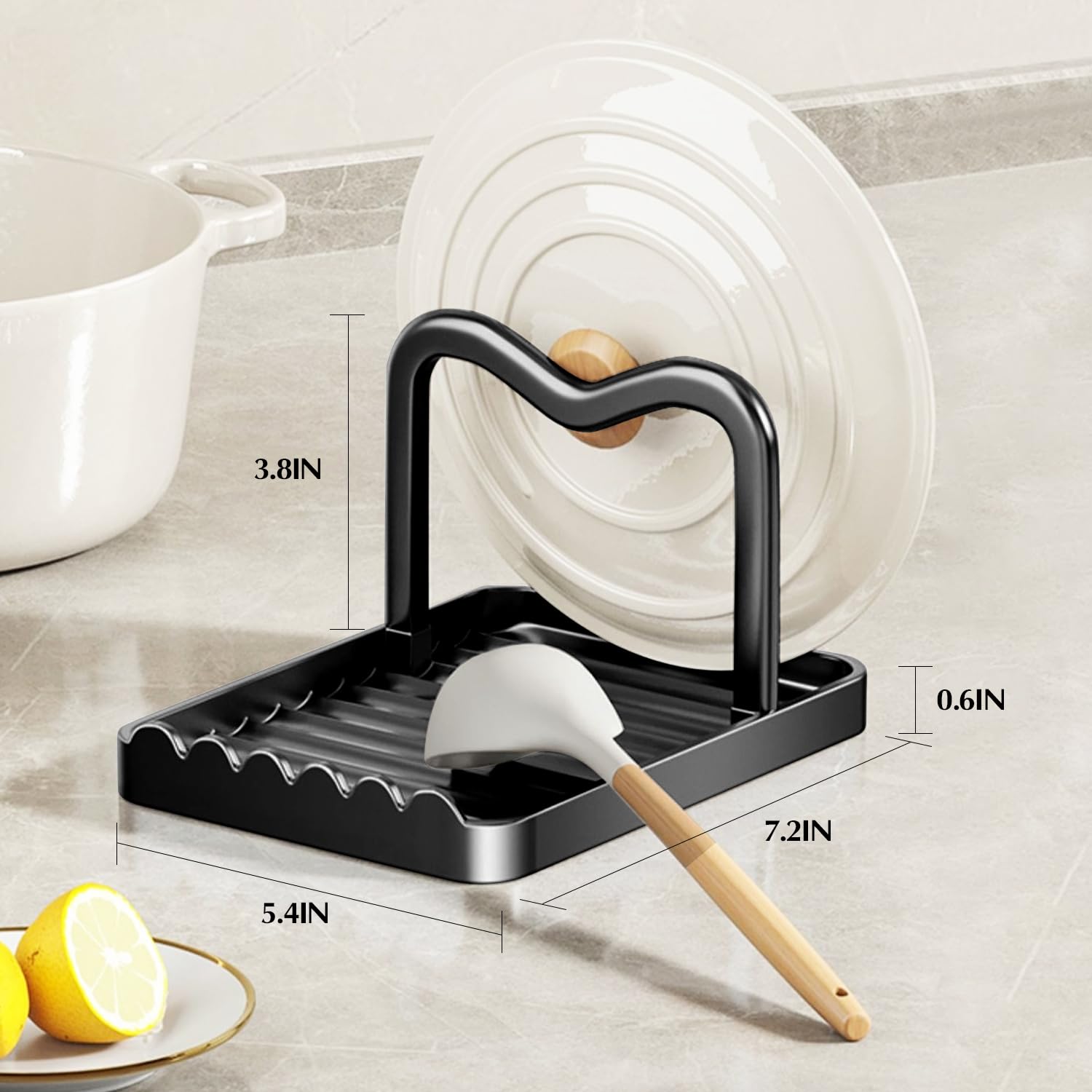 Ysks'hf spoon holder and pot lid holder,stainless steel,Kitchen Utensil Rest, scraper holder & pot holder,Spoon Holder for Stove Top - Kitchen Utensil Holder for Ladles & Tongs