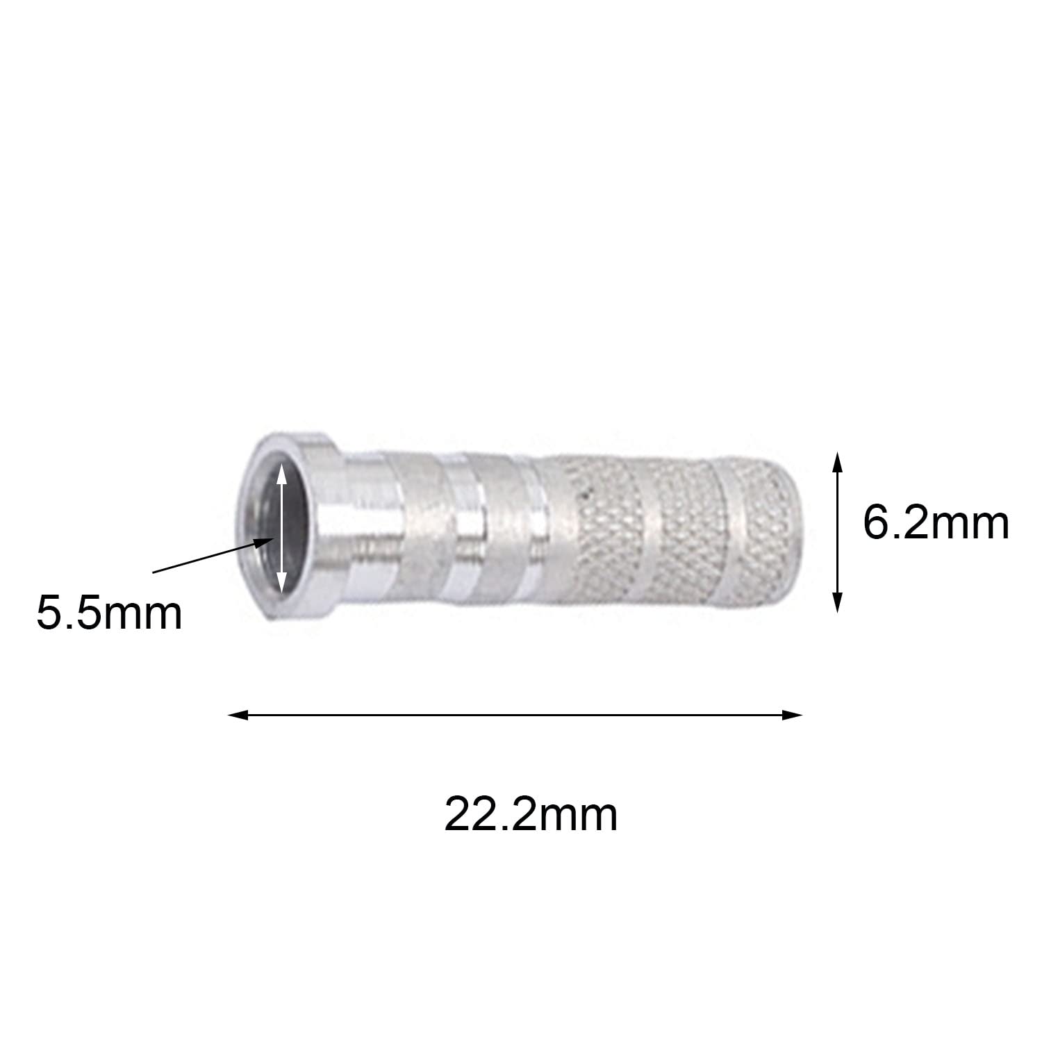heyous Archery Base Inserts 12pcs Standard 6.2mm/0.24in Aluminum Arrow Inserts Archery Accessories Archery Shaft for Hunting Shooting