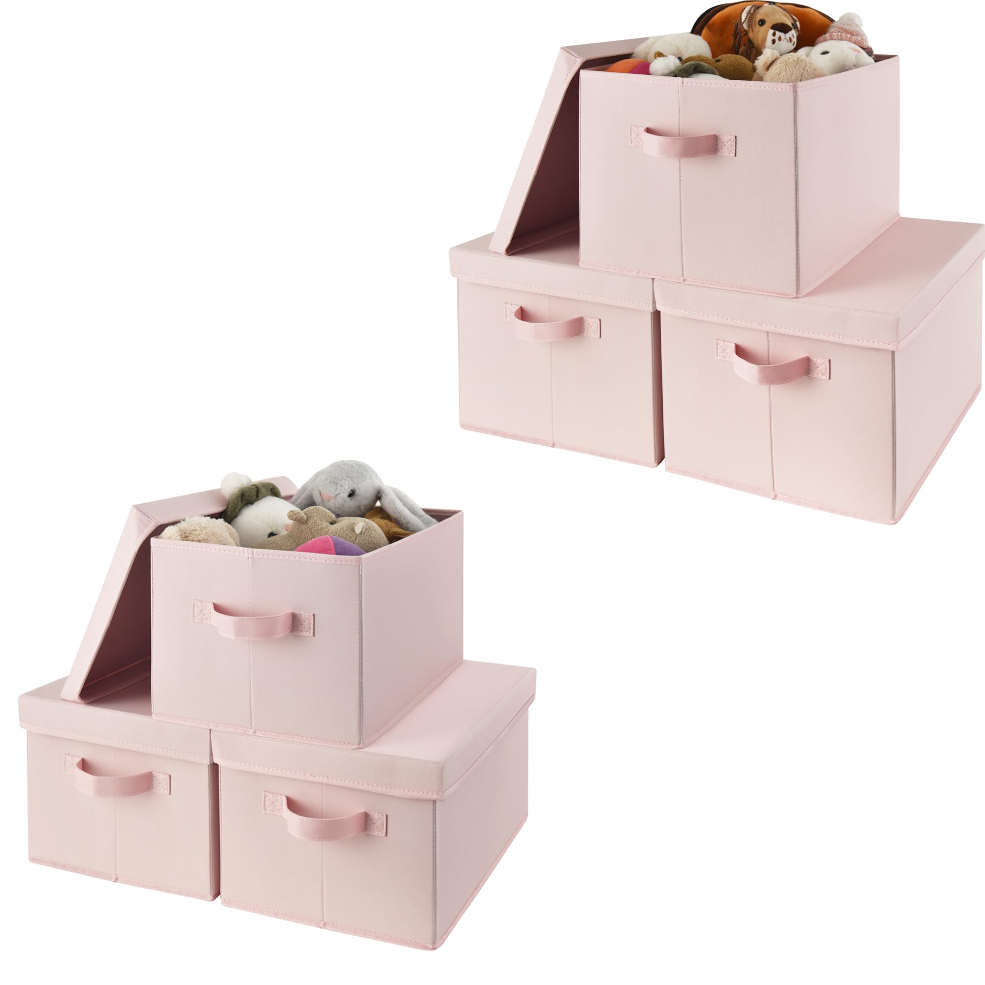 GRANNY SAYS Bundle of 3-Pack Lidded Closet Storage Bins & 3-Pack Organization and Storage Bins
