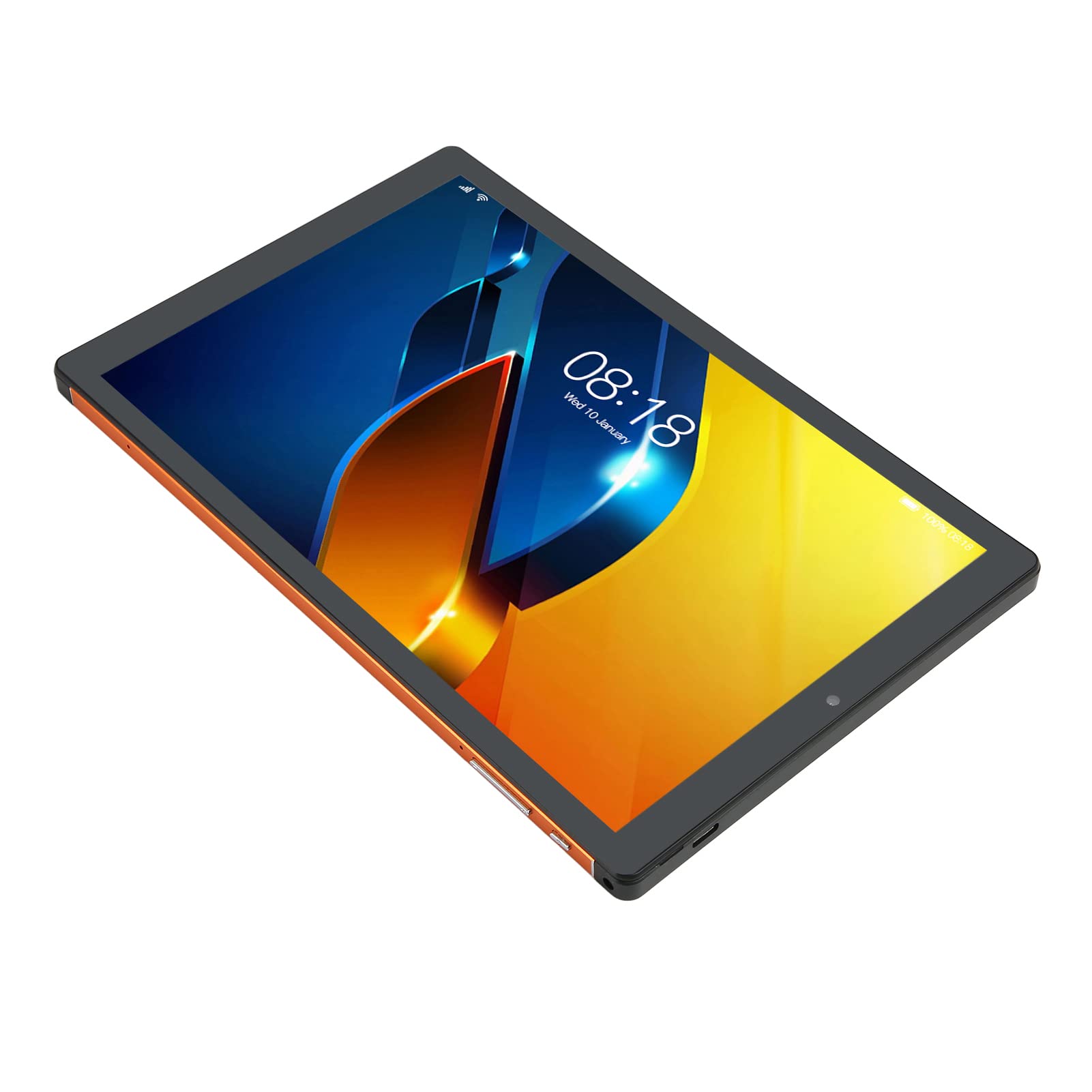 LBEC Kids Tablet, Orange 1960x1080 8800mAh Battery 10.1in Tablet 6GB 128GB 100240V for Work (US Plug)