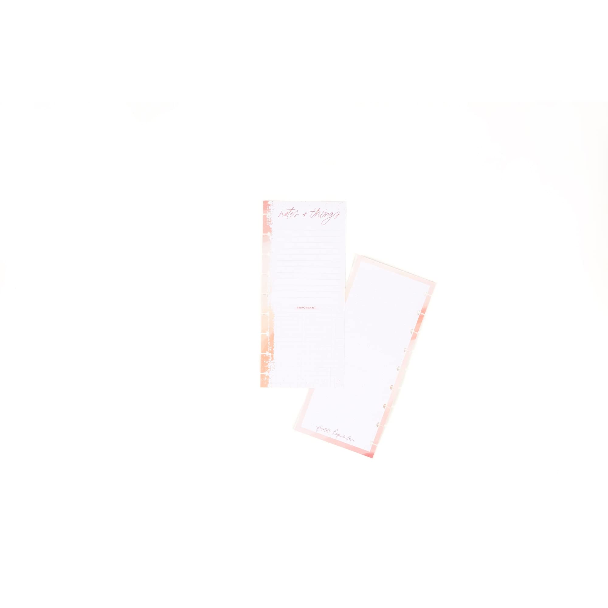 Happy Planner Skinny Classic Half Sheet Filler Paper, 60 Sheets, 4-1/8" x 9-1/4", Notes And Things