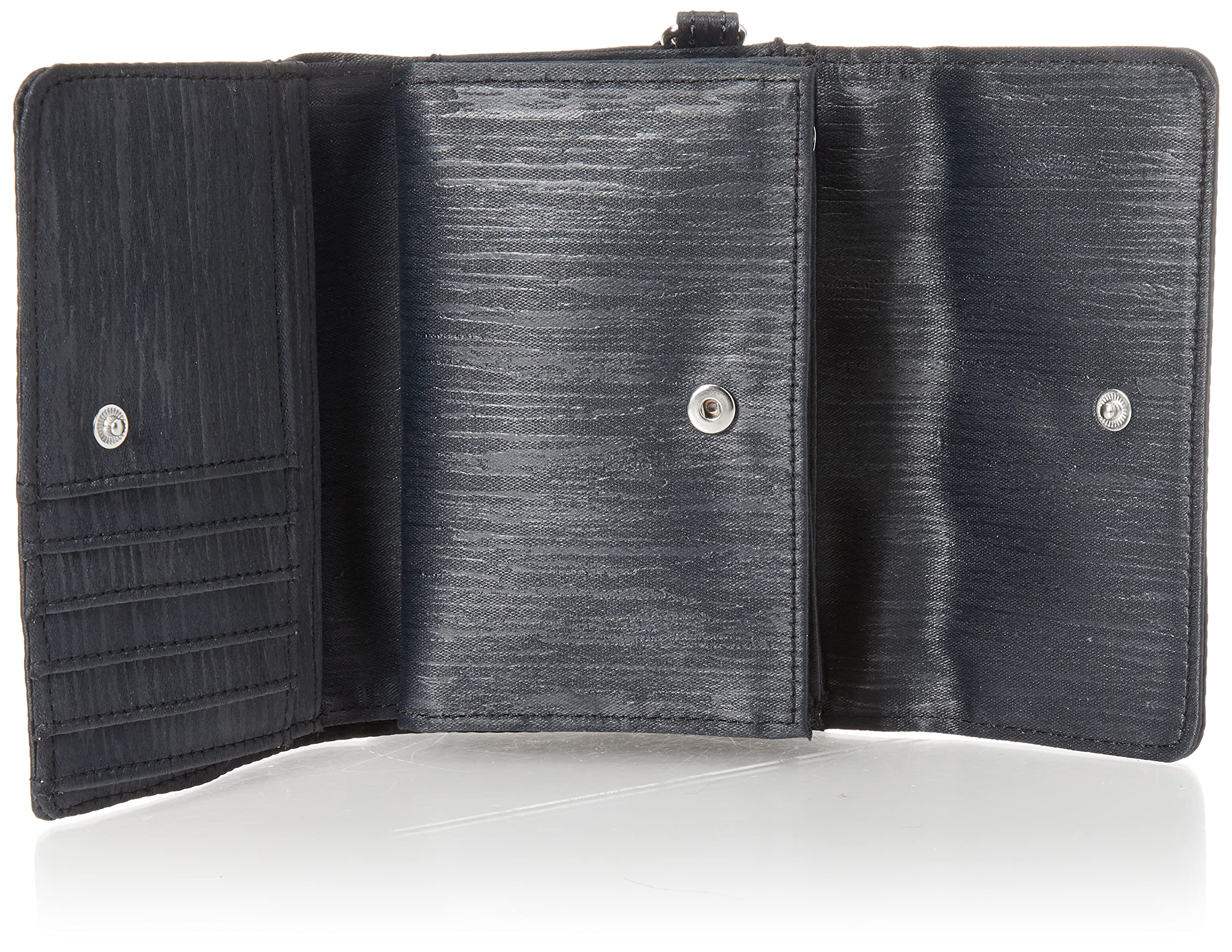 Kipling Womens Women's Pixi Organizer Wallet, Imported Nylon, Medium Wallet, Sparkling Slate, 5.75 L x 4.25 H 1.25 D US