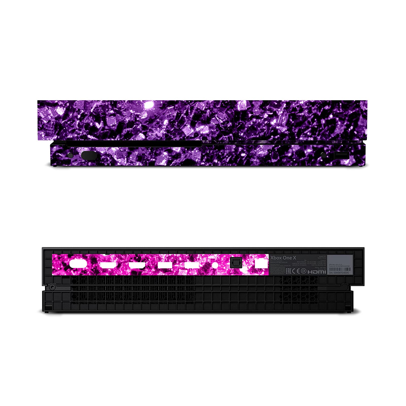Head Case Designs Officially Licensed PLdesign Purple Pink Art Mix Matte Vinyl Sticker Gaming Skin Case Cover Compatible With Xbox One X Console and Controller Bundle