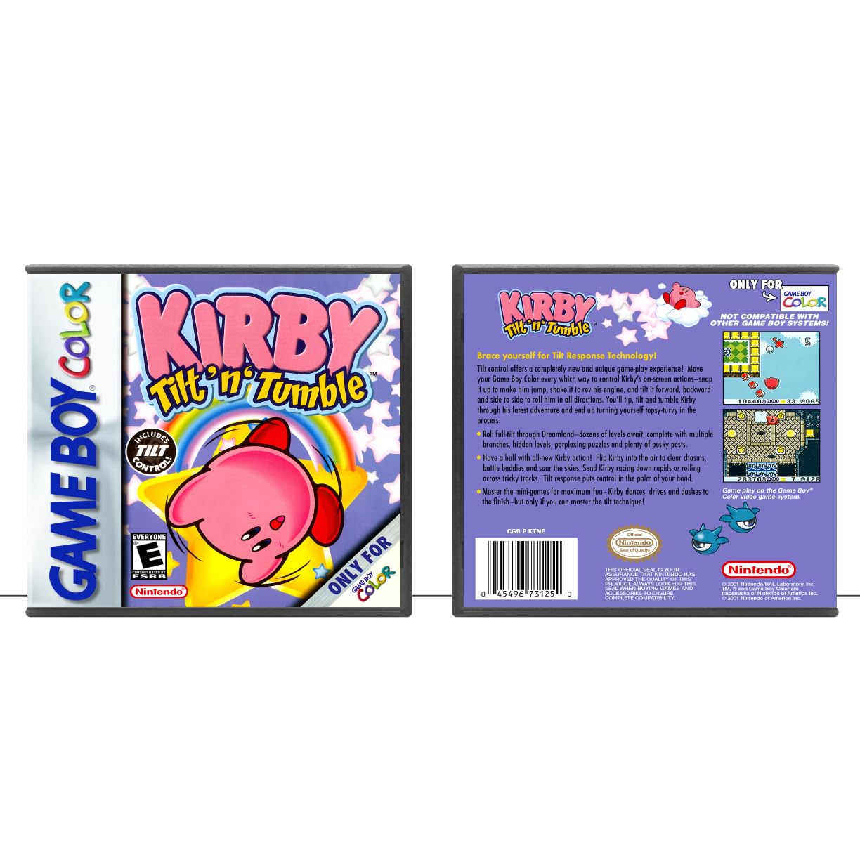 Kirby Tilt 'n' Tumble | (GBC) Game Boy Color - Game Case Only - No Game