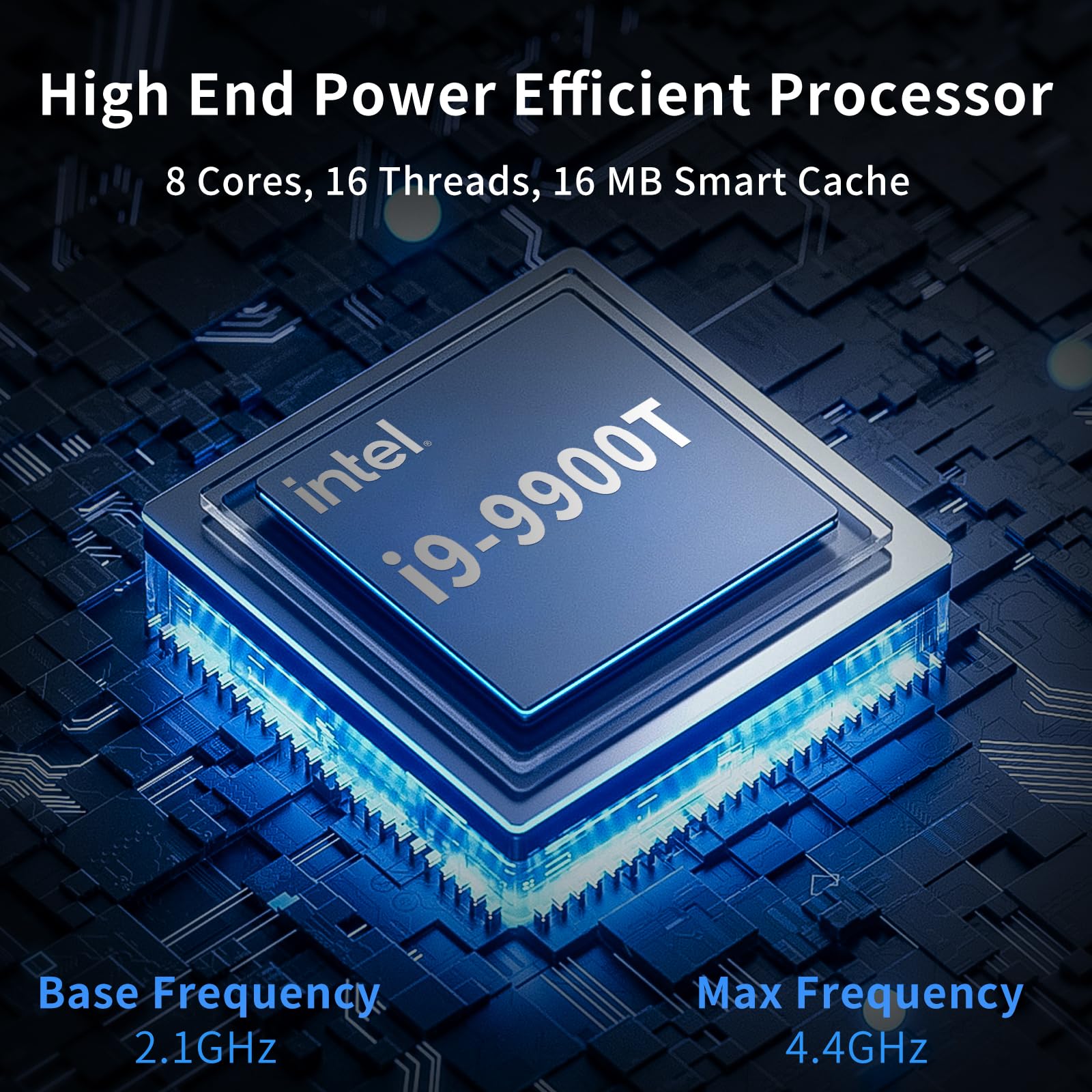 msecore Mini PC i9, 64G RAM 2T SSD with Core i9-9900T, GeForce RTX3050 8G Graphics Card Desktop Computer, 8K, 2*HDMI, 2*DisplayPort, Quad Screen Display, WiFi 6e, Windows 11 Pro