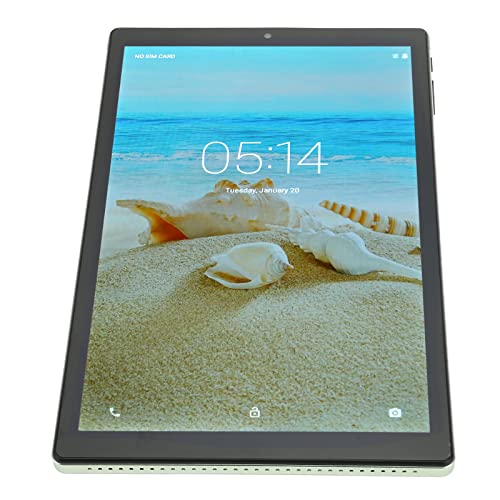 HEEPDD 10in Tablet, 2.4G 5G Dual Band WiFi 4GB 64GB 8 Core CPU Tablet PC for Android System Green for Entertainment for Students (US Plug)