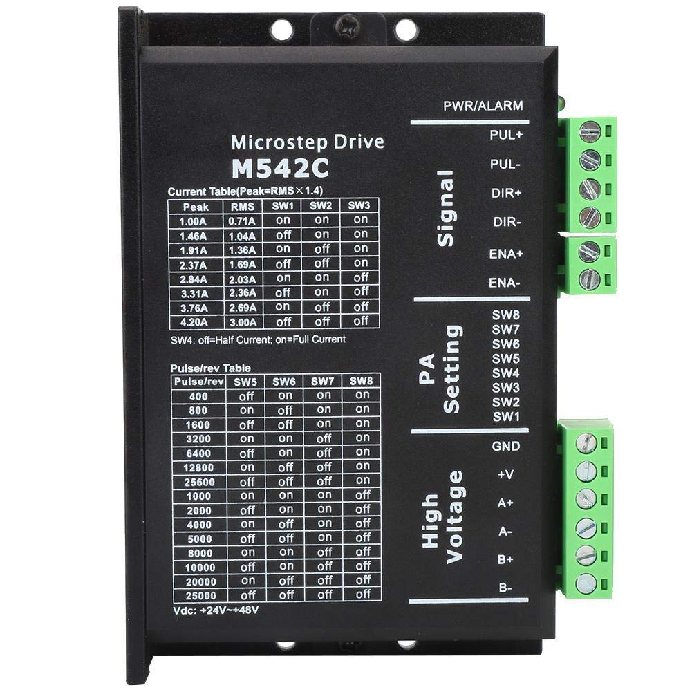 OLIMY 2.1N.m(NEMA23) M542C Stepper Driver+57CM23 Motor Kit,high microstepping Driver PUL/DIR and CW/CCW Mode for Driving 2-Phase and 4-Phase Hybrid Stepping Motors