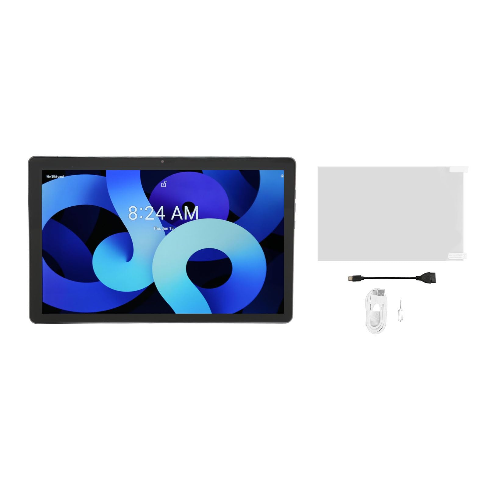 Haofy WiFi Tablet, Front 13MP Back 26MP 16GB RAM 512GB ROM 8 Core Smart Tablet 10.36 Inch for Learning for Video (Grey)