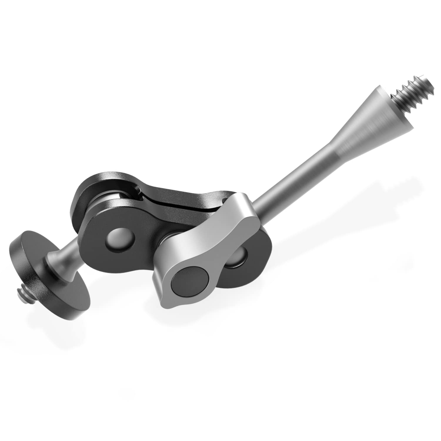 HTURS MA95 Tripod Magic Arm with Dual Ball Head, Attached & Adjustable Mini Magic Arm 1/4" Screw for Monitor, Microphone, LED Video Light, Shoting Device