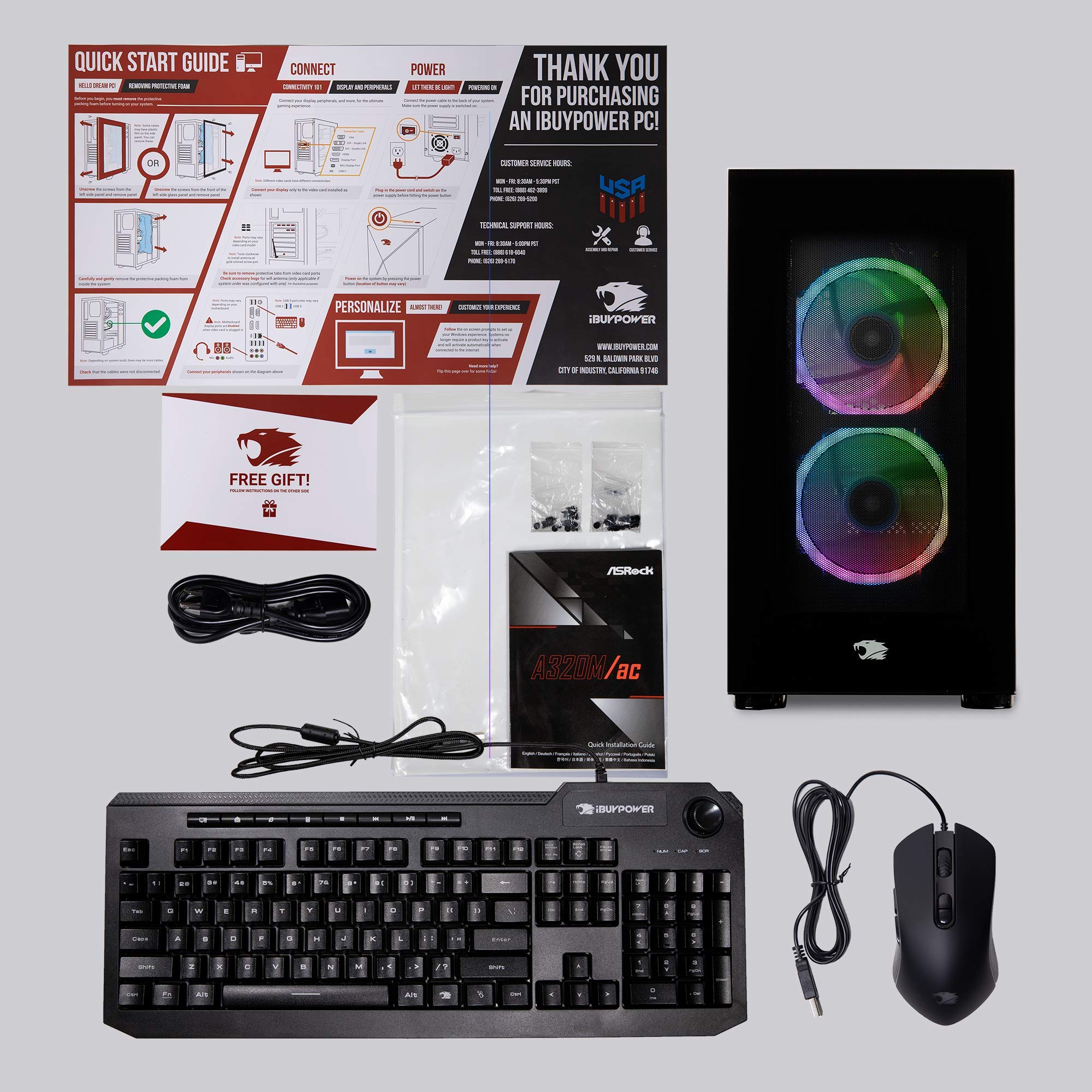 iBUYPOWER Starter PC Computer Desktop Element Mini 167A (AMD Ryzen 5 3600 3.6GHz, NVIDIA GeForce GT 730 2GB, 8GB DDR4 RAM, 240GB SSD, WiFi Ready, Windows 10 Home)