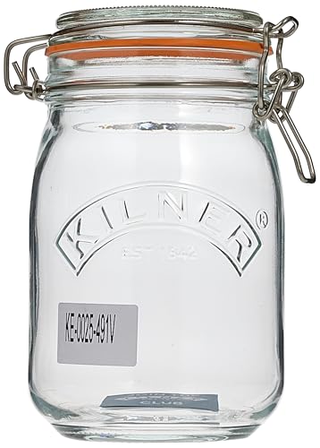 Kilner Round Clip Top Jar, 34-Fl Oz, 1 L