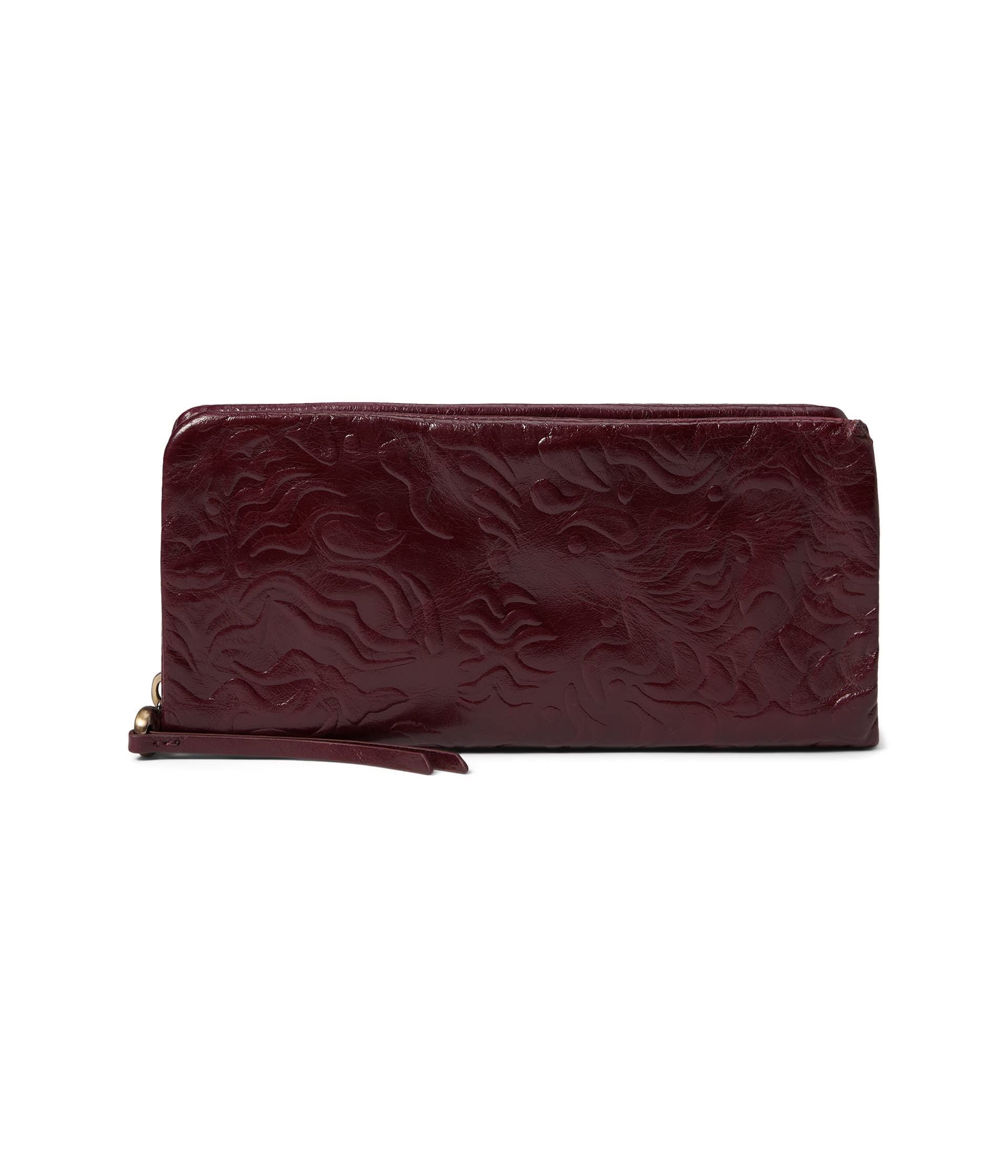 HOBO Eliza Wallet For Women - Grain Leather Construction With Print-Lined Interior, Compact and Handy Wallet Truffle 2 One Size One Size