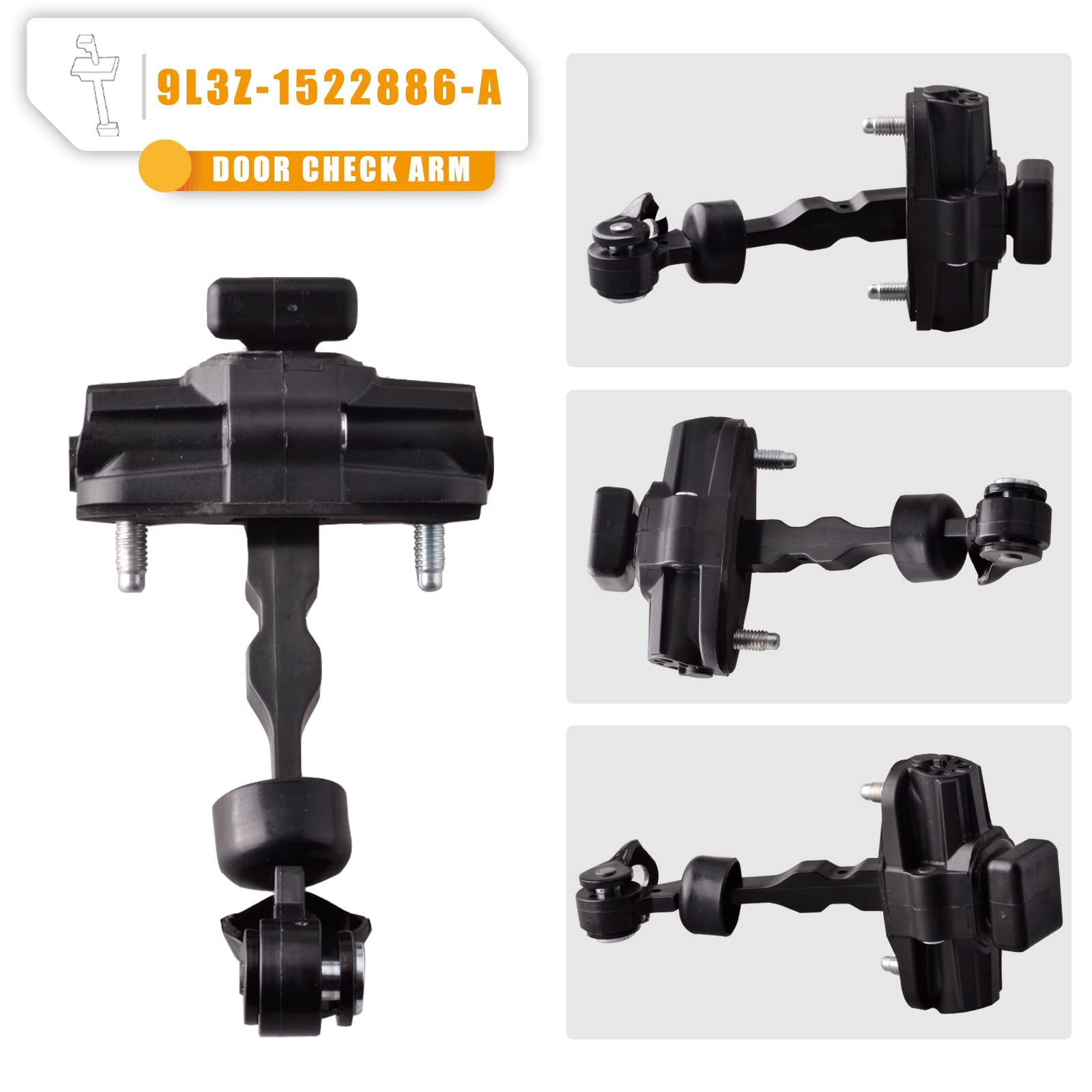 GrteRokky Door check arm Compatible for Ford F150 2009-14 Lincoln Mark 2010-14 Front Left&Right Door check assembly replacement 9L3Z1522886A