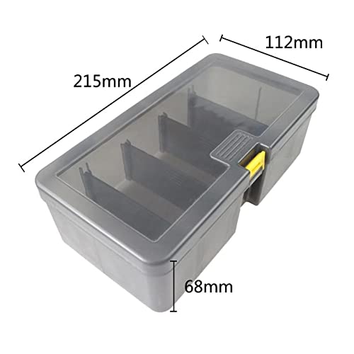 JKUYWX Dual Layer Fishing Tackle Box Plastic Portable Lures Bait Storage Case Cover Organizer Container Accessories