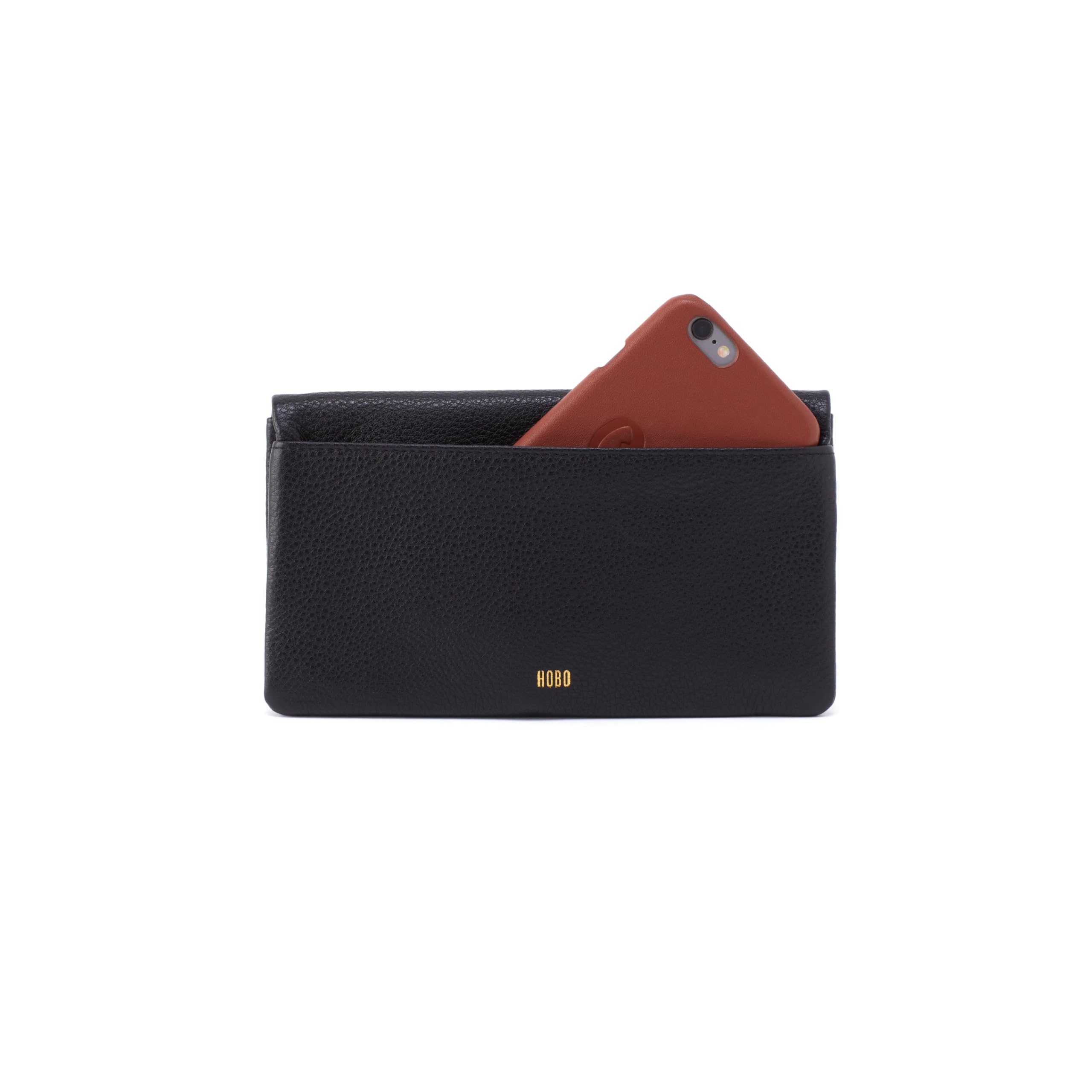 HOBO Lumen Compact Wallet For Women - Embossed Leather Construction With Multiple Card Slots And Exterior Zipper Pocket, Durable and Handy Wallet Silver One Size One Size