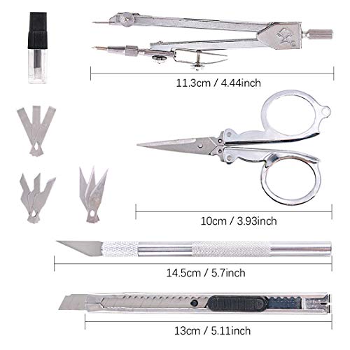 Keadic 87Pcs Modeler Basic Tools Craft Set Gundam Model Tools Kit with Plastic Box and Waterproof Bag for Gundam Car Model Building