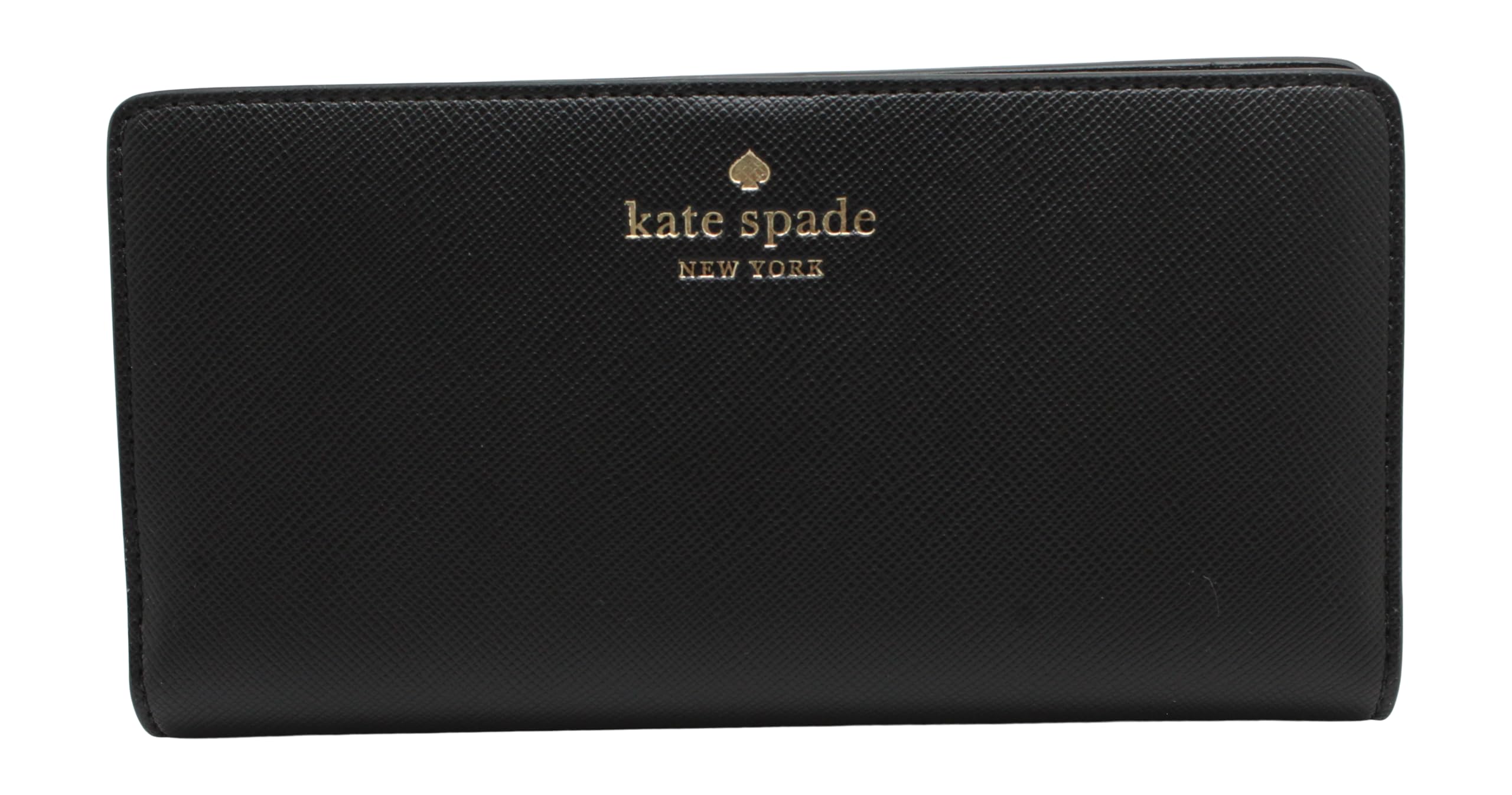 Kate Spade Dana Saffiano PVC Large Slim Bifold Wallet Black