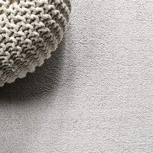 JONATHAN Y SEU100D-4 Haze Solid Low-Pile Indoor Area-Rug Casual Contemporary Solid Traditional Easy -Cleaning Bedroom Kitchen Living Room Non Shedding, 4 ft x 6 ft, Ivory