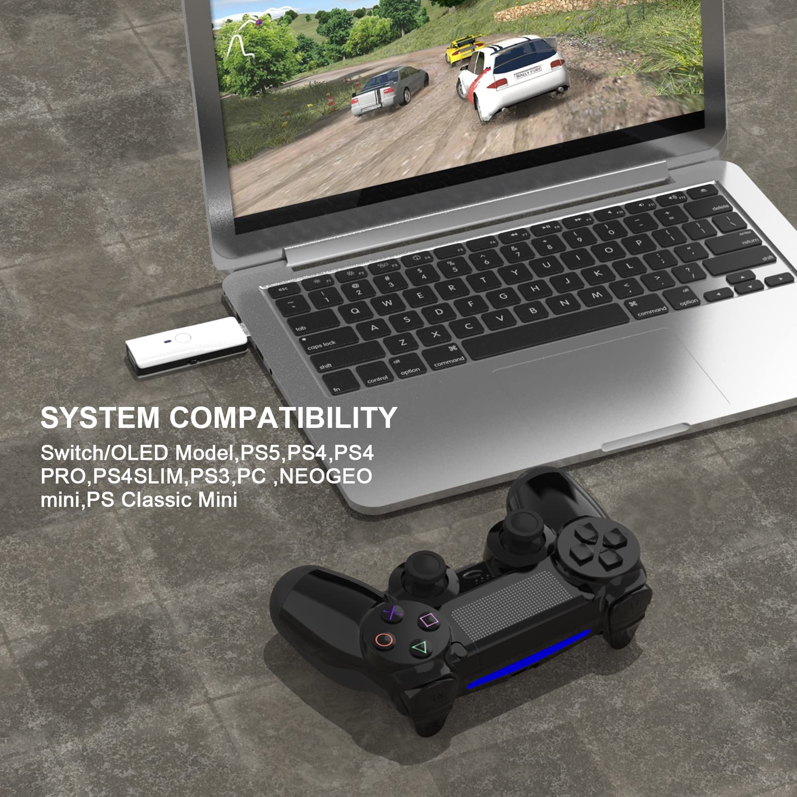 JOYTORN Wireless Controller Adapter, USB Coverter for PS5/PS4/Windows/Nintendo Switch/OLED, Comaptible with Xbox Series X/S Controller,PS5/PS4 Controller, Xbox One/S/X/Elite Controller, Switch/Wiiu Pro Controller