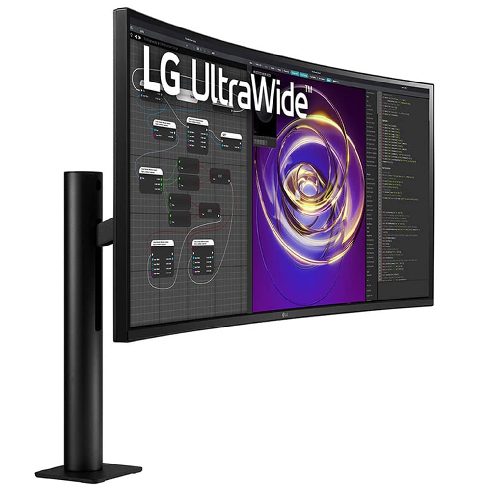 LG 34WP88CN-B 34" 21:9 Curved UltraWide QHD (3440 x 1440) PC Monitor Bundle with Deco Gear Mechanical Gaming Keyboard, Deco Gear Wired Gaming Mouse and Deco Gear Gaming Mouse Pad