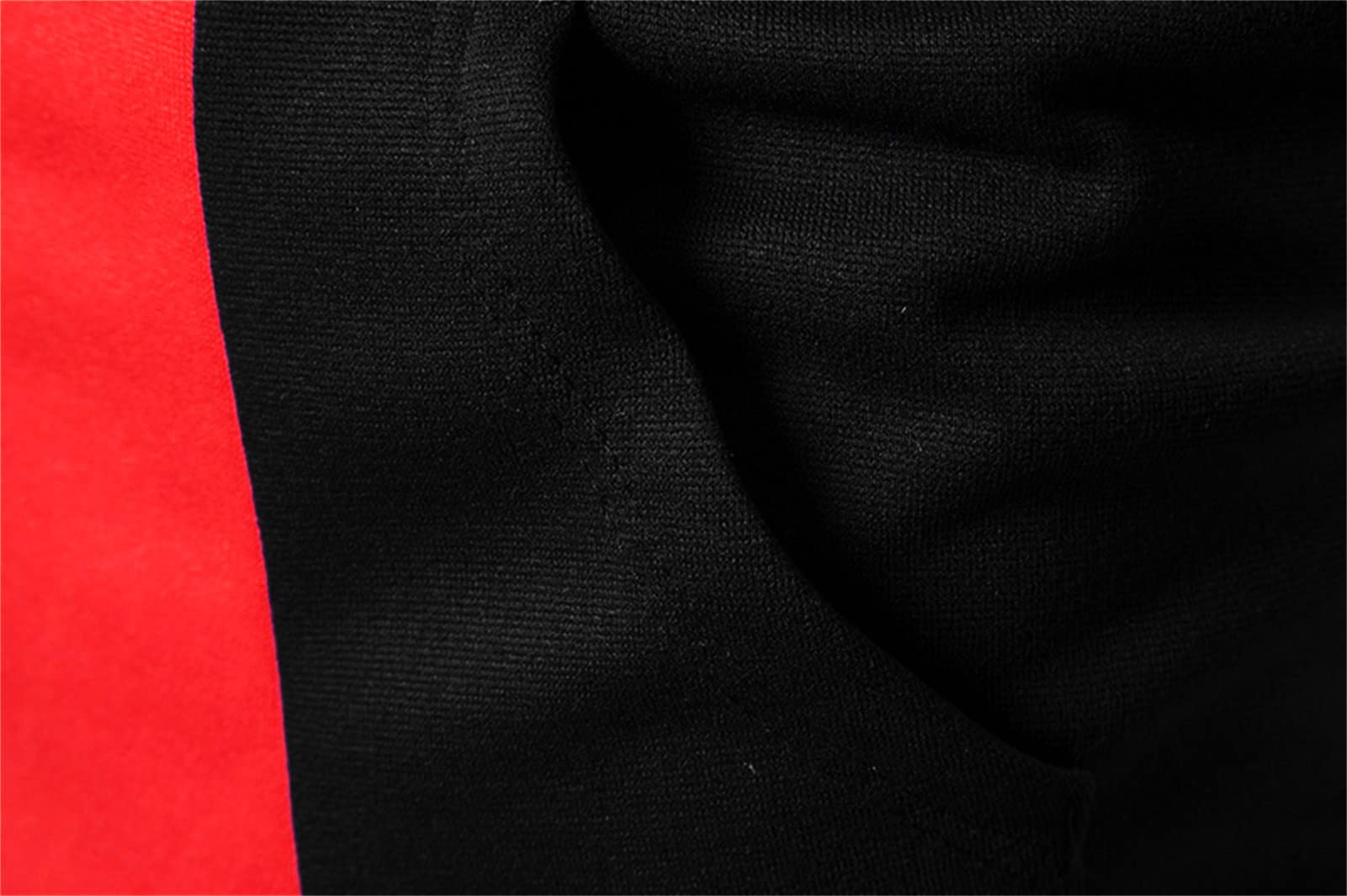 Maiyifu-GJ Men Casual Drawstring Slim Fit Hoodies Novelty Patchwork Pullover Hoodie Lightweight Athletic Hooded Sweatshirts (Black,X-Large)