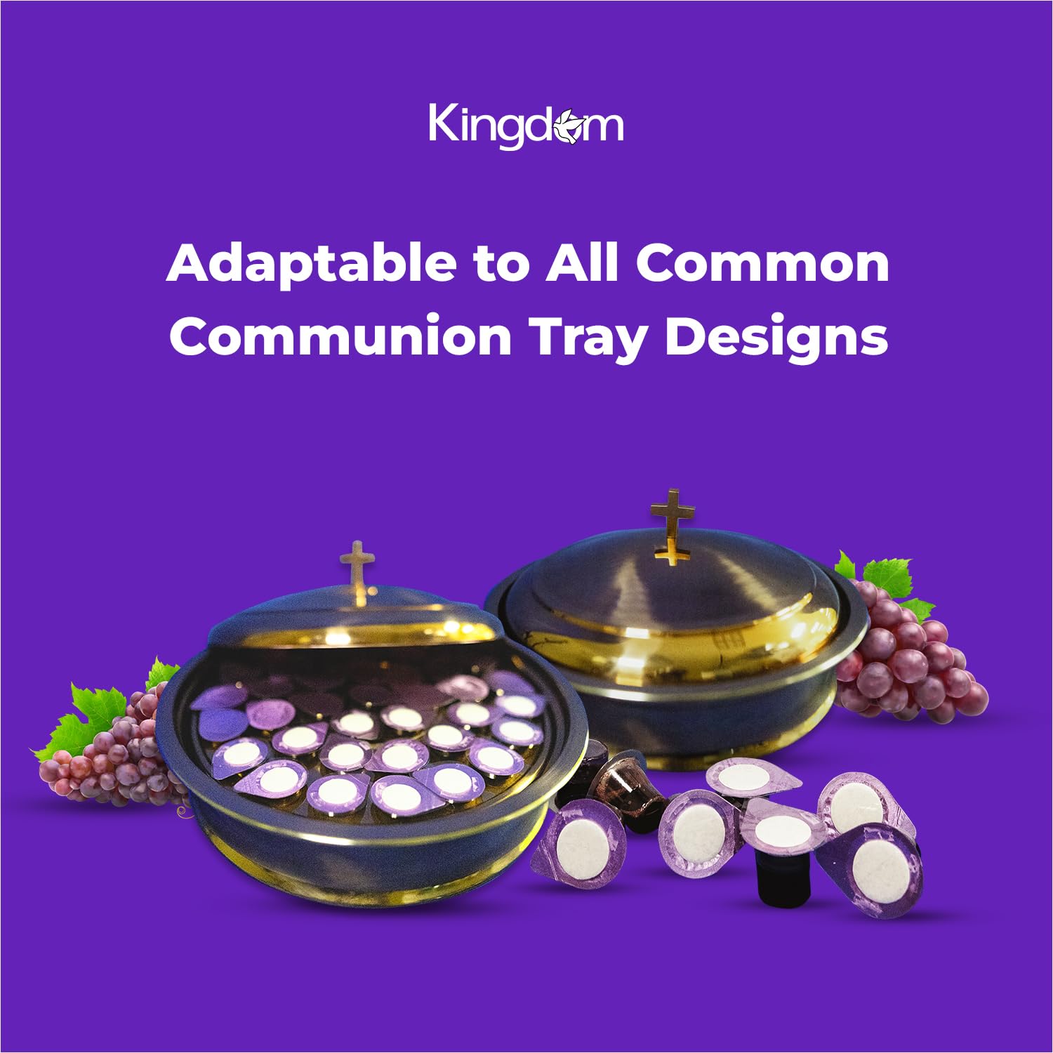 Kingdom Prefilled Communion Cup with Wafers(250ct red juice) Sealed in a Single-Serving Container with One-Year Shelf Life, Perfect for Holy Eucharist Celebration in Hospitals, Summer Camps, and More!