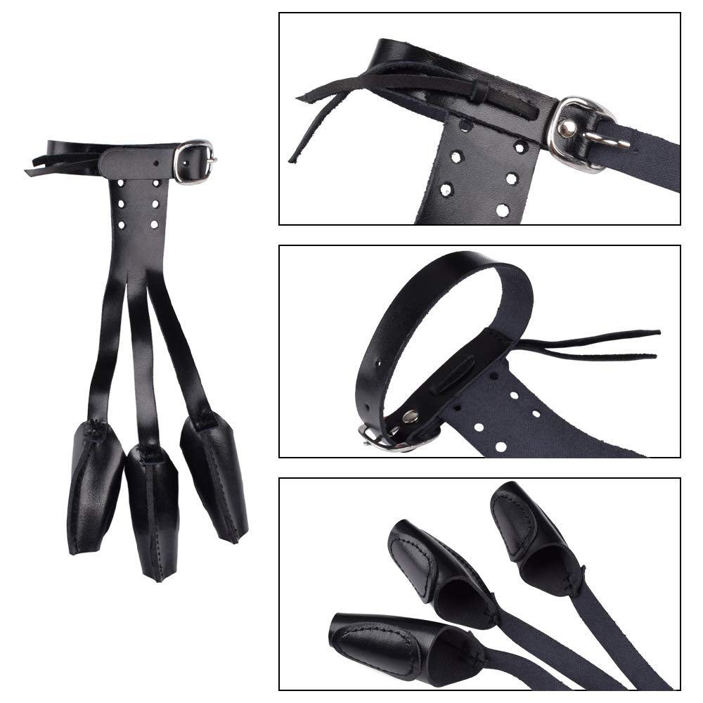 Gloves Shooting Hunting Leather Three Finger Tab Protector Archery Youth Adult Beginner for Recurve Bow